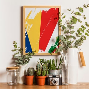Seychelles Flag Art Print | Modern Home Decor (unframed) - Etsy