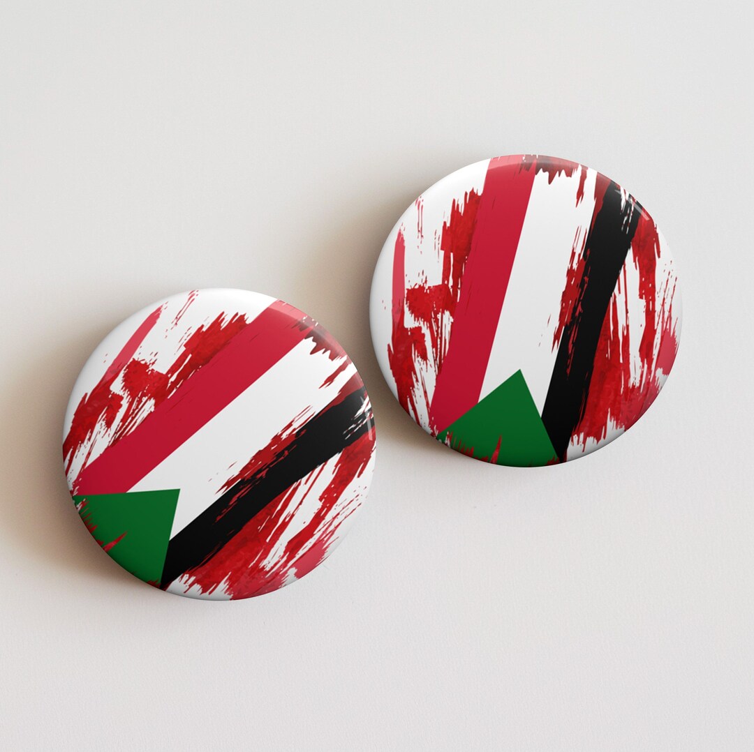 Sudan Flag Pin – Patriotic Metal Pinback Button - Etsy