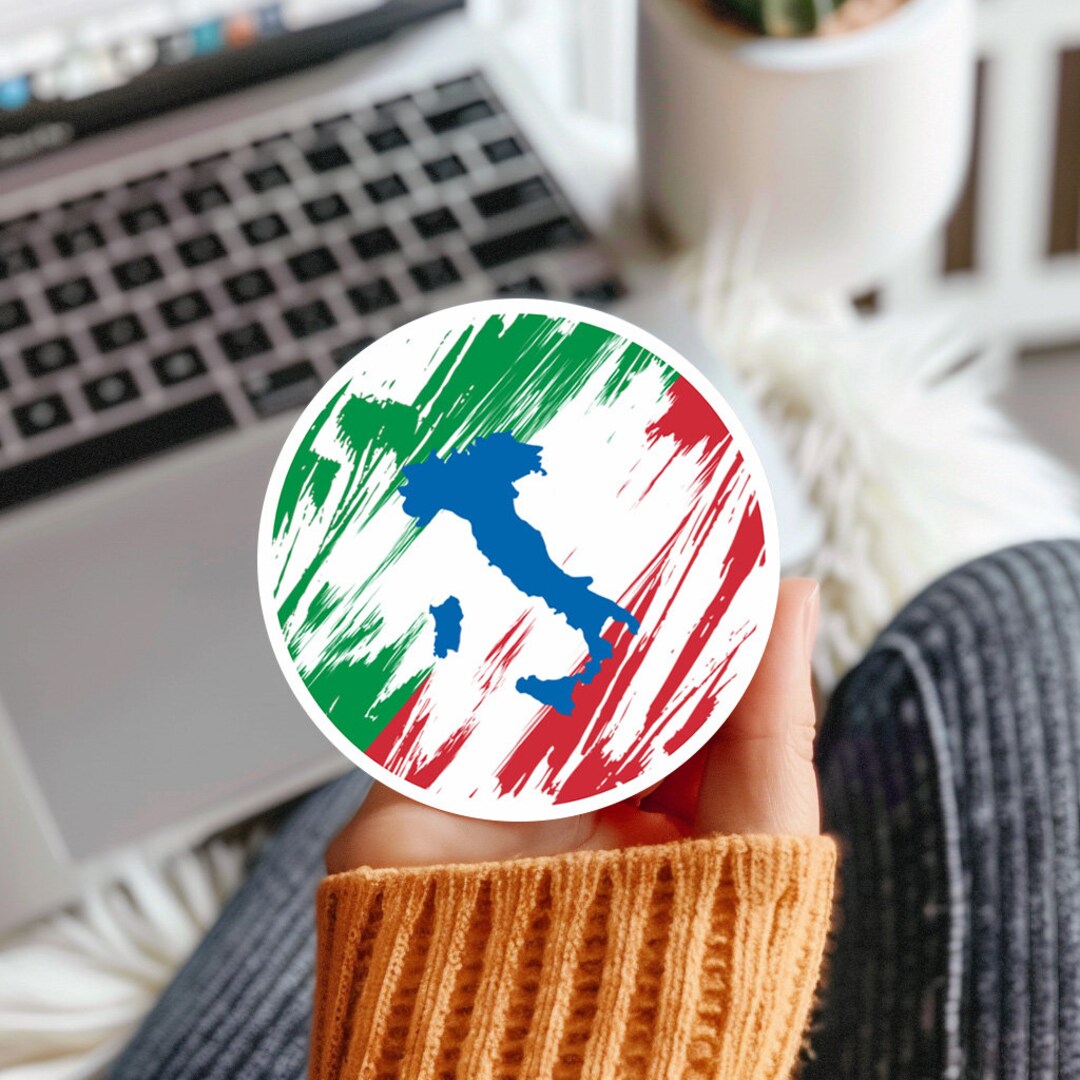 Italy Flag Sticker, Laptop Sticker, Helmet Sticker, Guitar Sticker ...