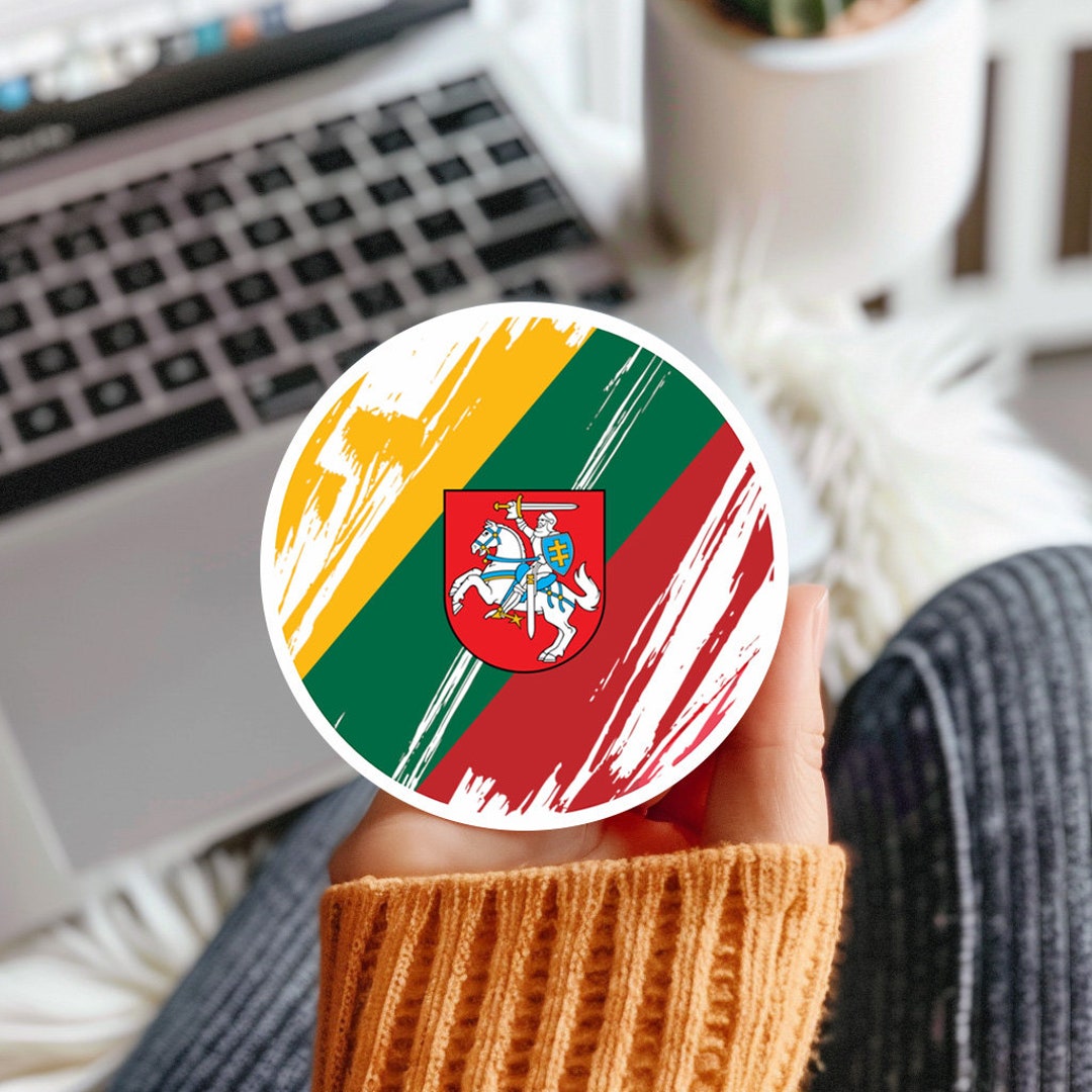 Lithuania Flag Sticker, Laptop Sticker, Helmet Sticker, Guitar Sticker ...