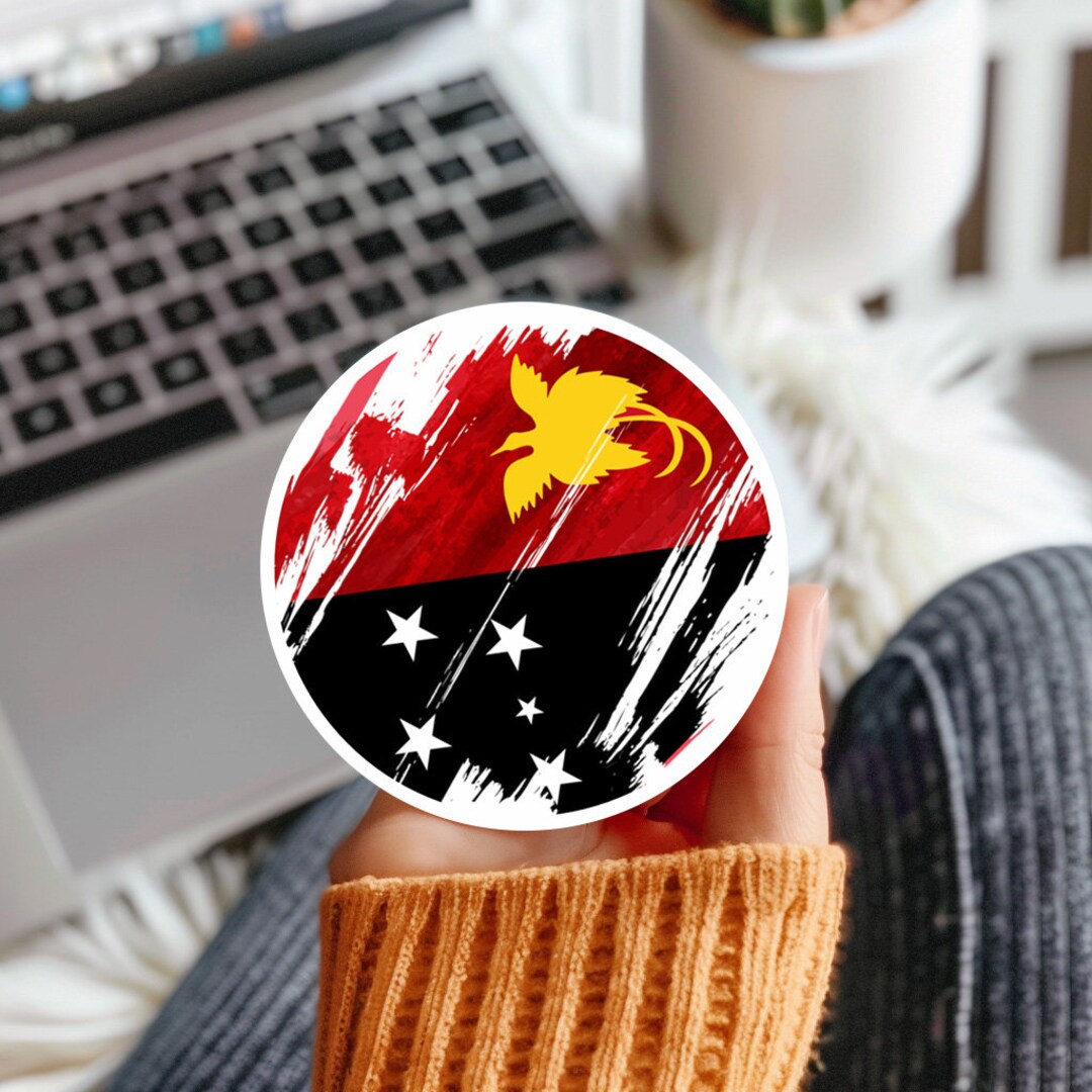 Papua New Guinea Flag Sticker, Premium Vinyl, Weatherproof Decal - Etsy