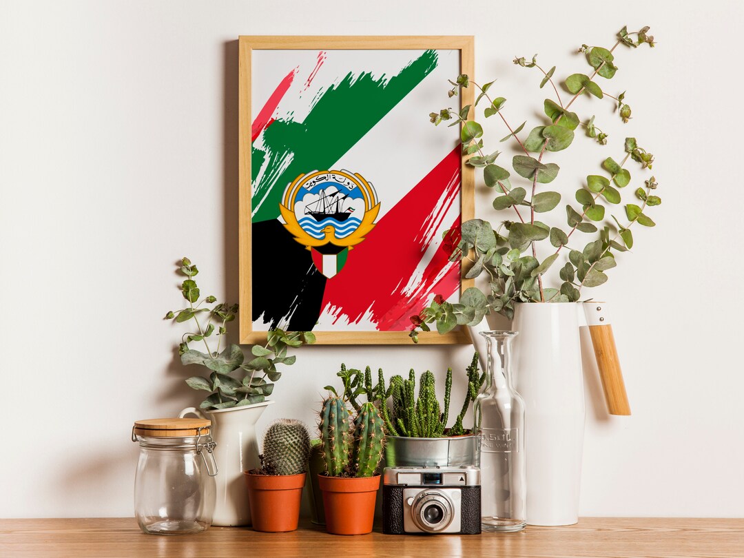 Kuwait Flag Print | Kuwait Poster | Kuwait Wall Art Print | Kuwait Home ...