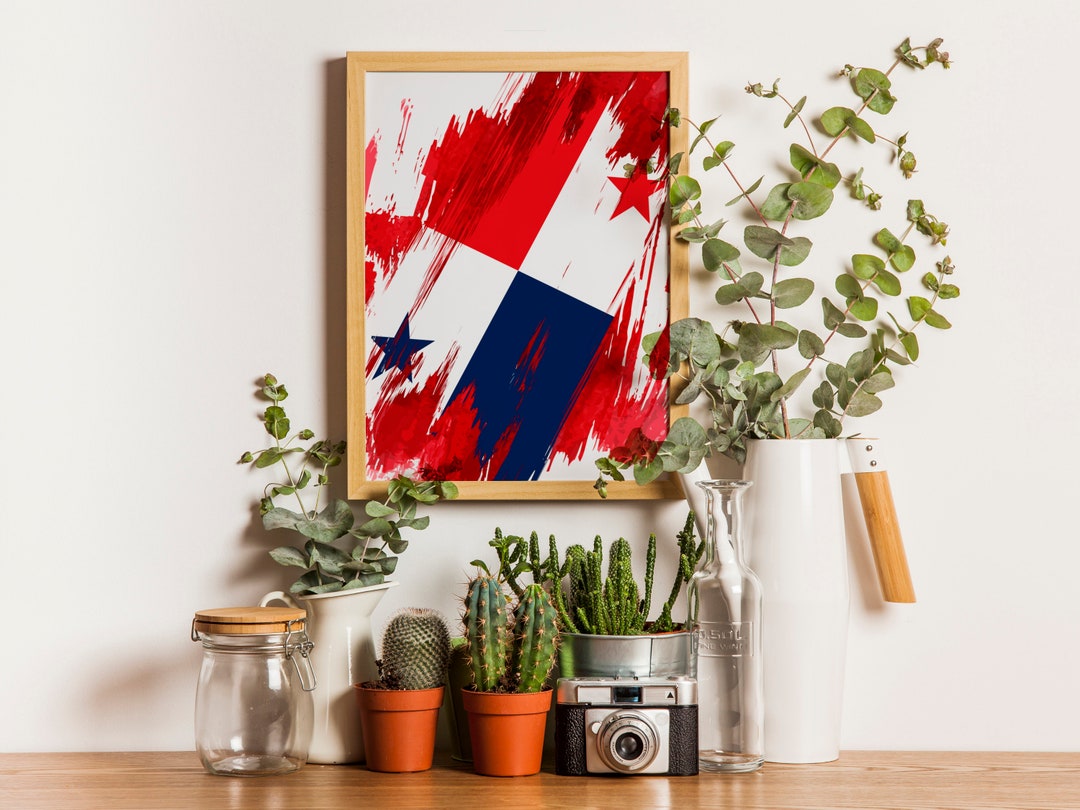 Panama Flag Art Print | Patriotic Home Decor (unframed) - Etsy