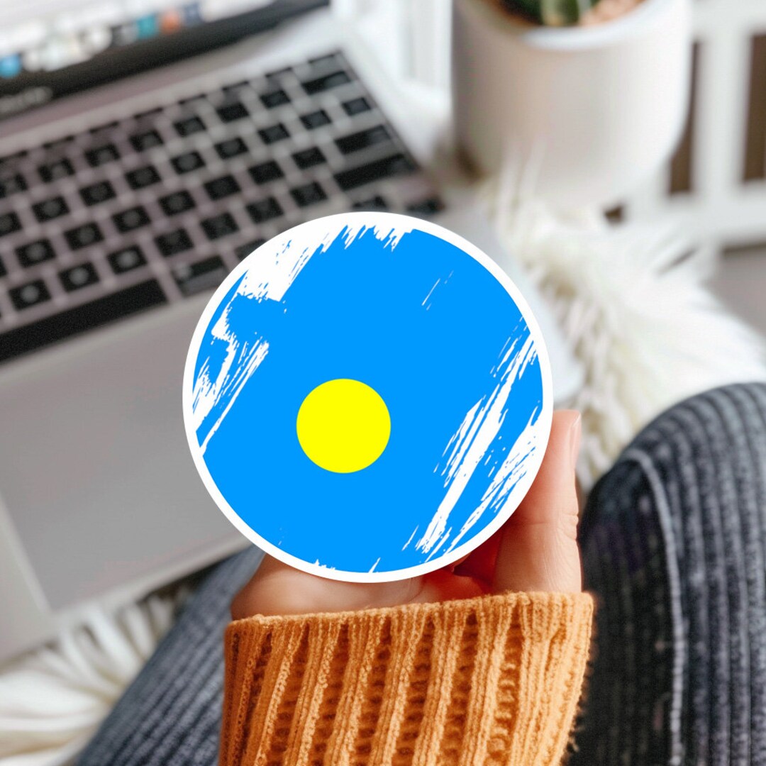 Palau Flag Sticker, Laptop Sticker, Helmet Sticker, Guitar Sticker ...