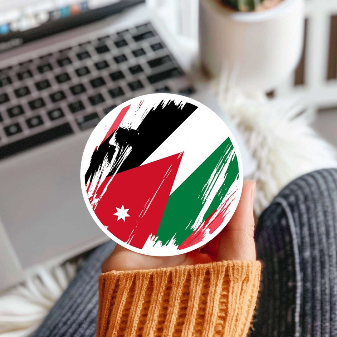 Jordan Flag Sticker, Laptop Sticker, Helmet Sticker, Guitar Sticker ...