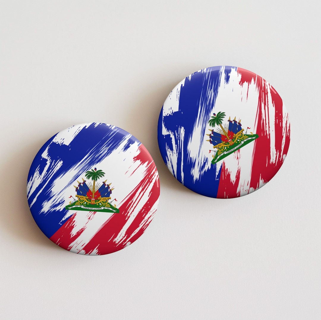 Haiti Flag Pin Button – Patriotic Pride, Collectible Badge - Etsy