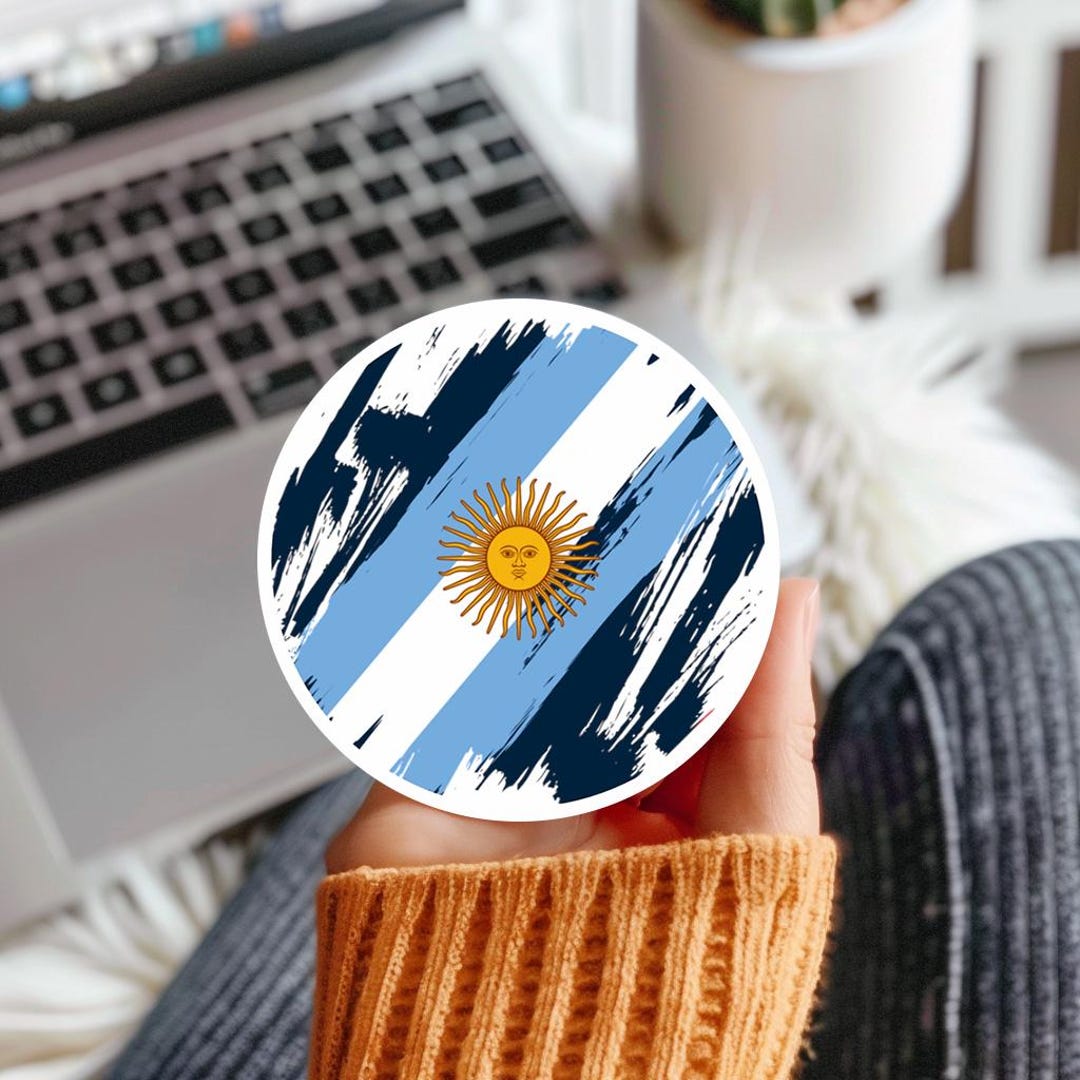 Argentina Flag Sticker, Laptop Sticker, Helmet Sticker, Guitar Sticker ...
