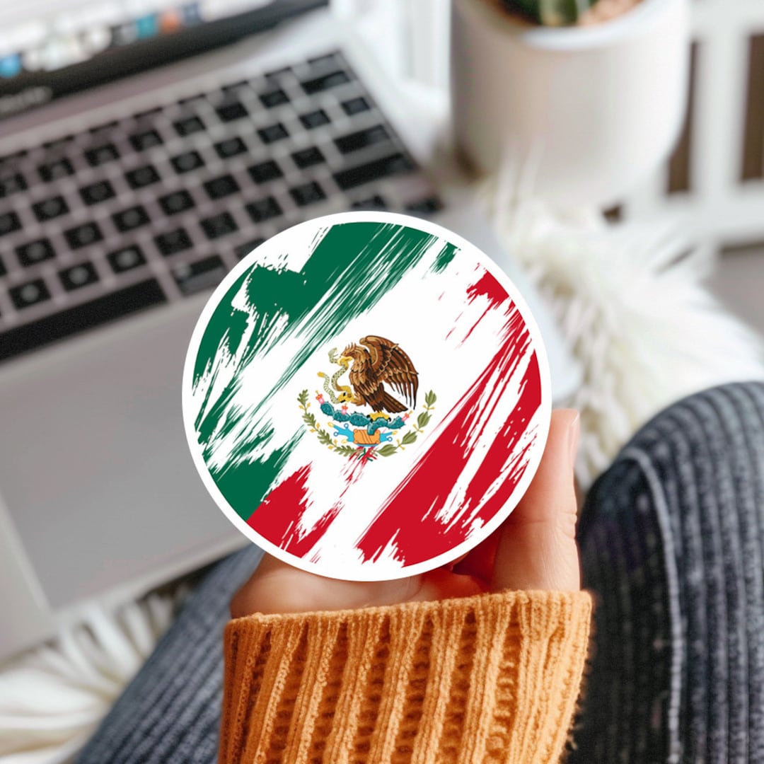 Mexico Flag Vinyl Sticker, Laptop Decal, Weather Resistant - Etsy