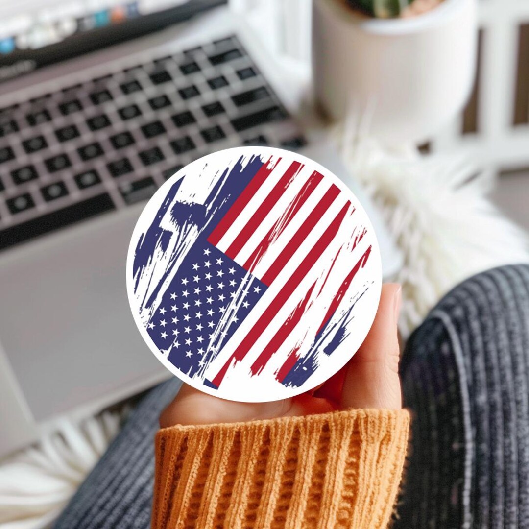 American Flag Sticker, Premium Vinyl, Water Resistant Decal - Etsy