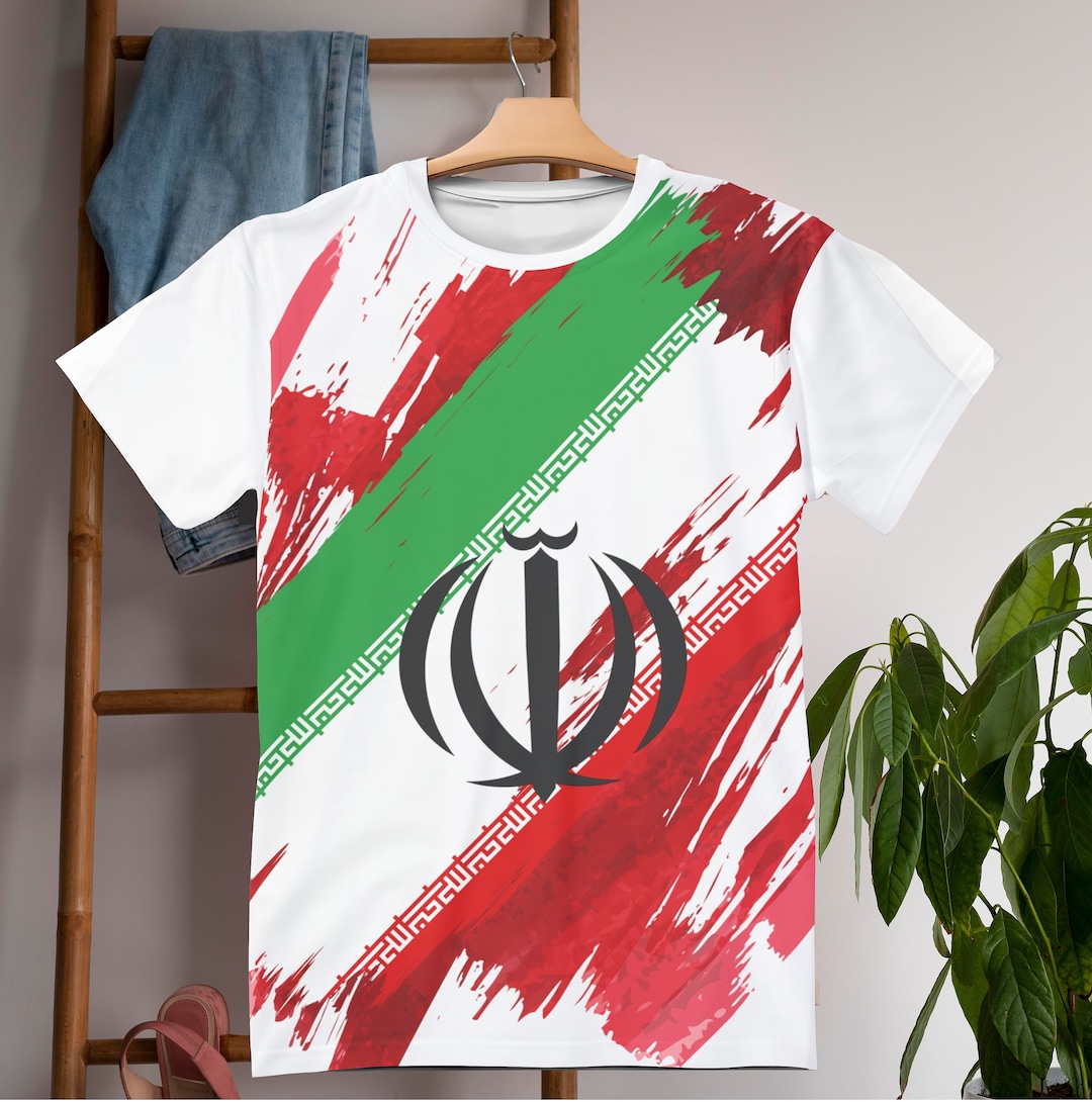 Iran Flag T-shirt | Iran T-shirt | All Over Print Unisex T-shirt With ...