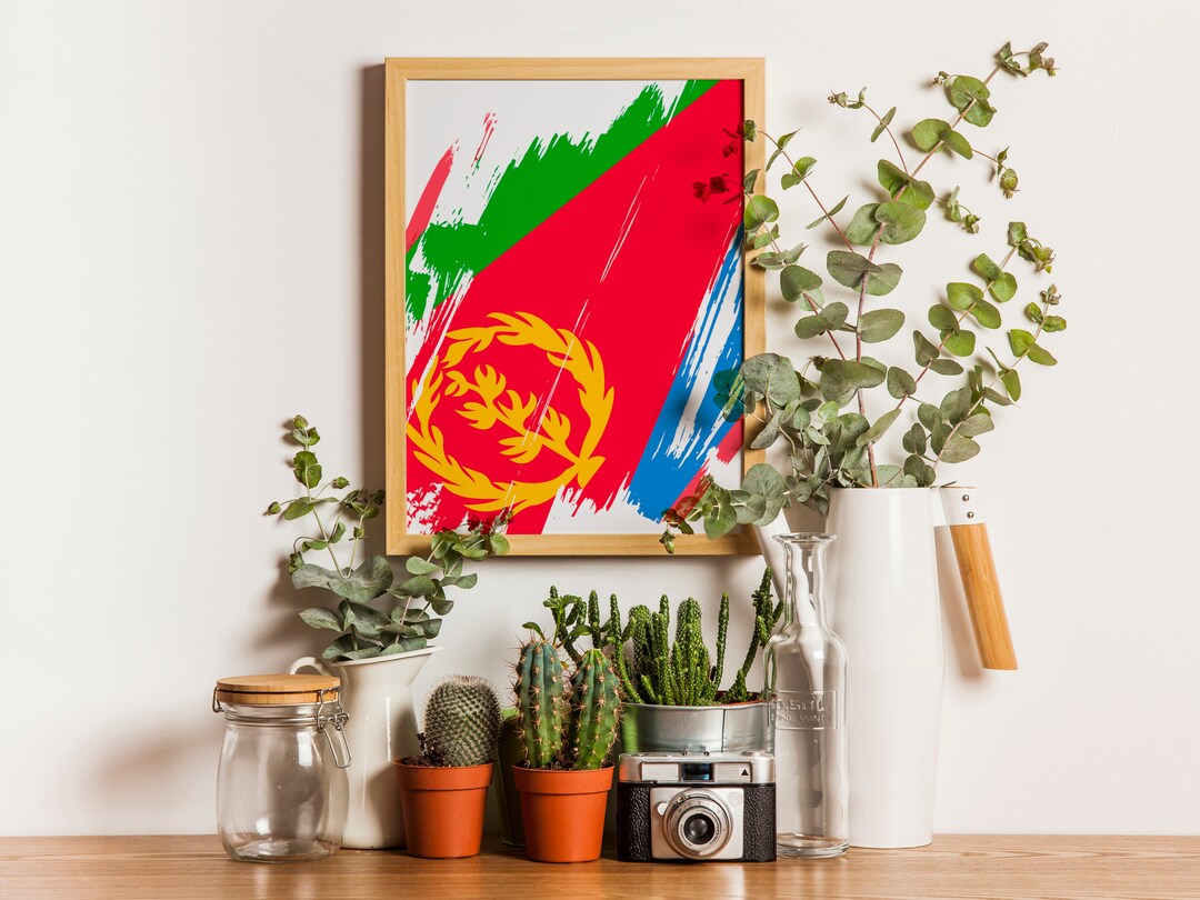 Eritrea Flag Print | Eritrea Poster | Eritrea Wall Art Print | Eritrea ...