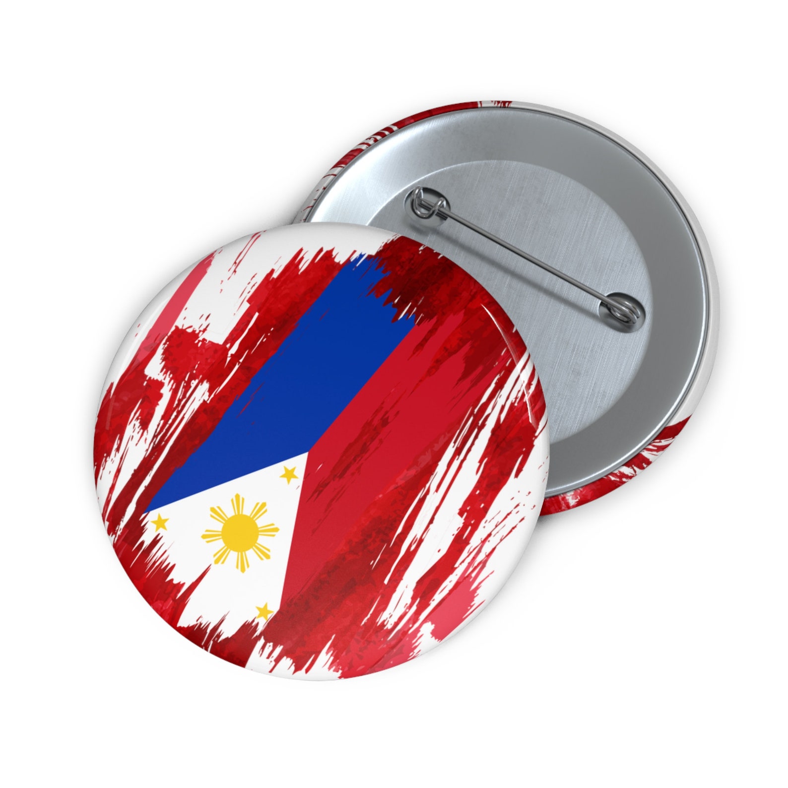 Philippines Flag Pin Button - Custom Pinback, Patriotic Campaign ...