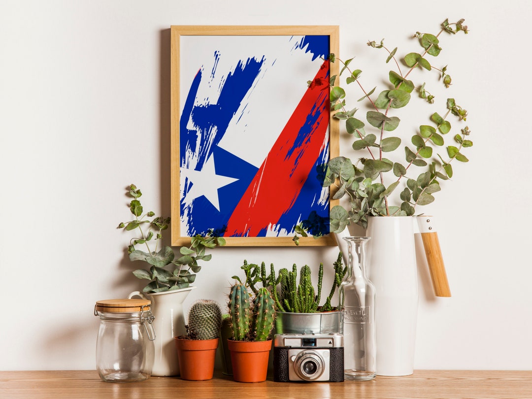 Chile Flag Print | Chile Poster | Chile Wall Art Print | Chile Home ...