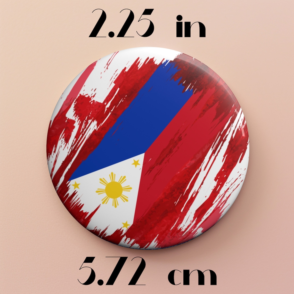 Philippines Flag Pin – Patriotic Metal Pinback Button - Etsy