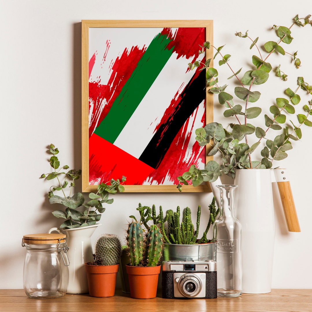 United Arab Emirates Flag Print | United Arab Emirates Poster | United ...