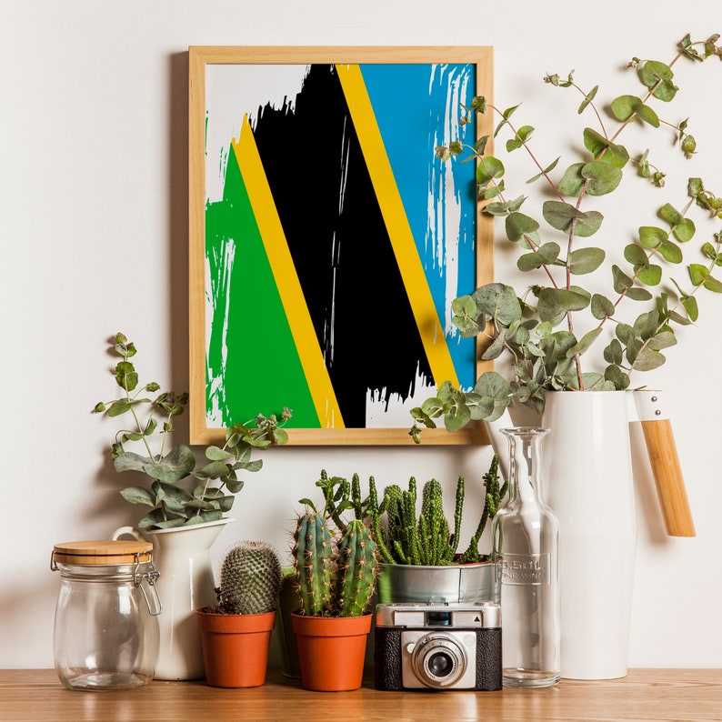 Tanzania Flag Art Print | Patriotic Home Decor (unframed) - Etsy