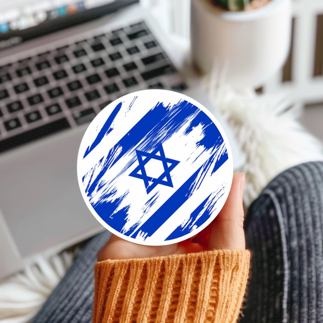 Israel Flag Sticker, Laptop Sticker, Helmet Sticker, Guitar Sticker ...