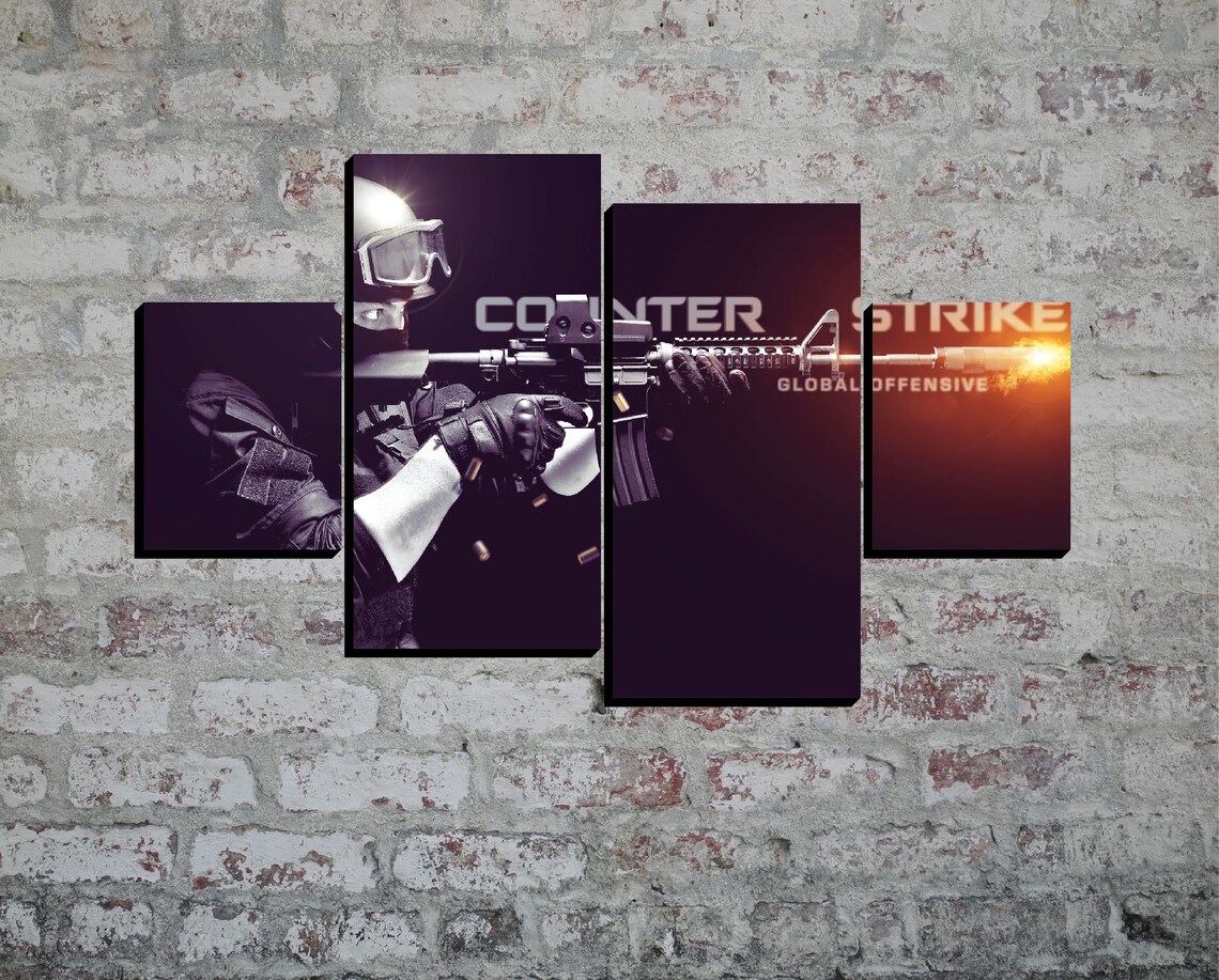 Counter Strike Poster Set Cs Go Canvas Art Print Room Decor | Etsy