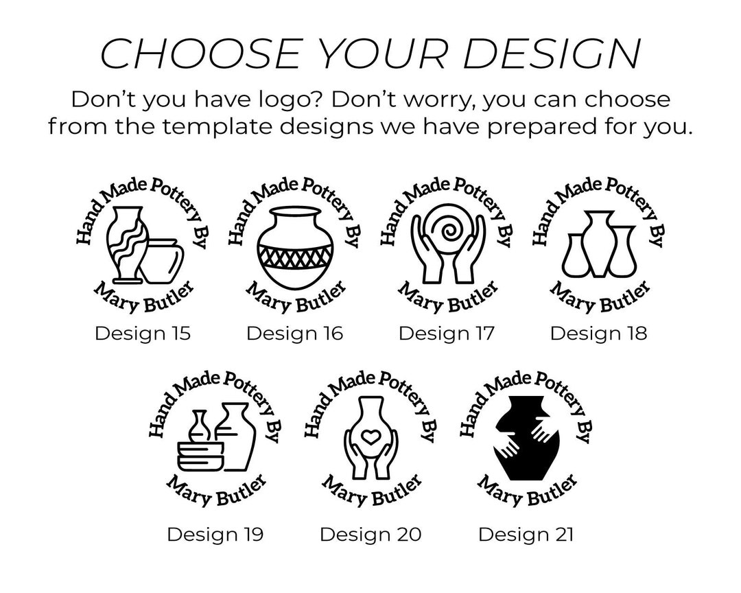 Custom Pottery Stamp, Pottery Signature Stamp, Custom Pottery Initials ...