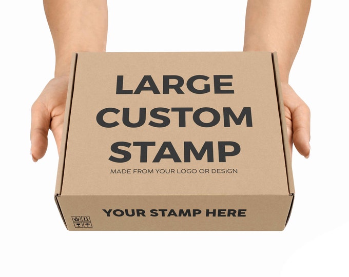 Large Custom Stamp - Large Packaging Stamp - Large Logo Stamp - Made ...