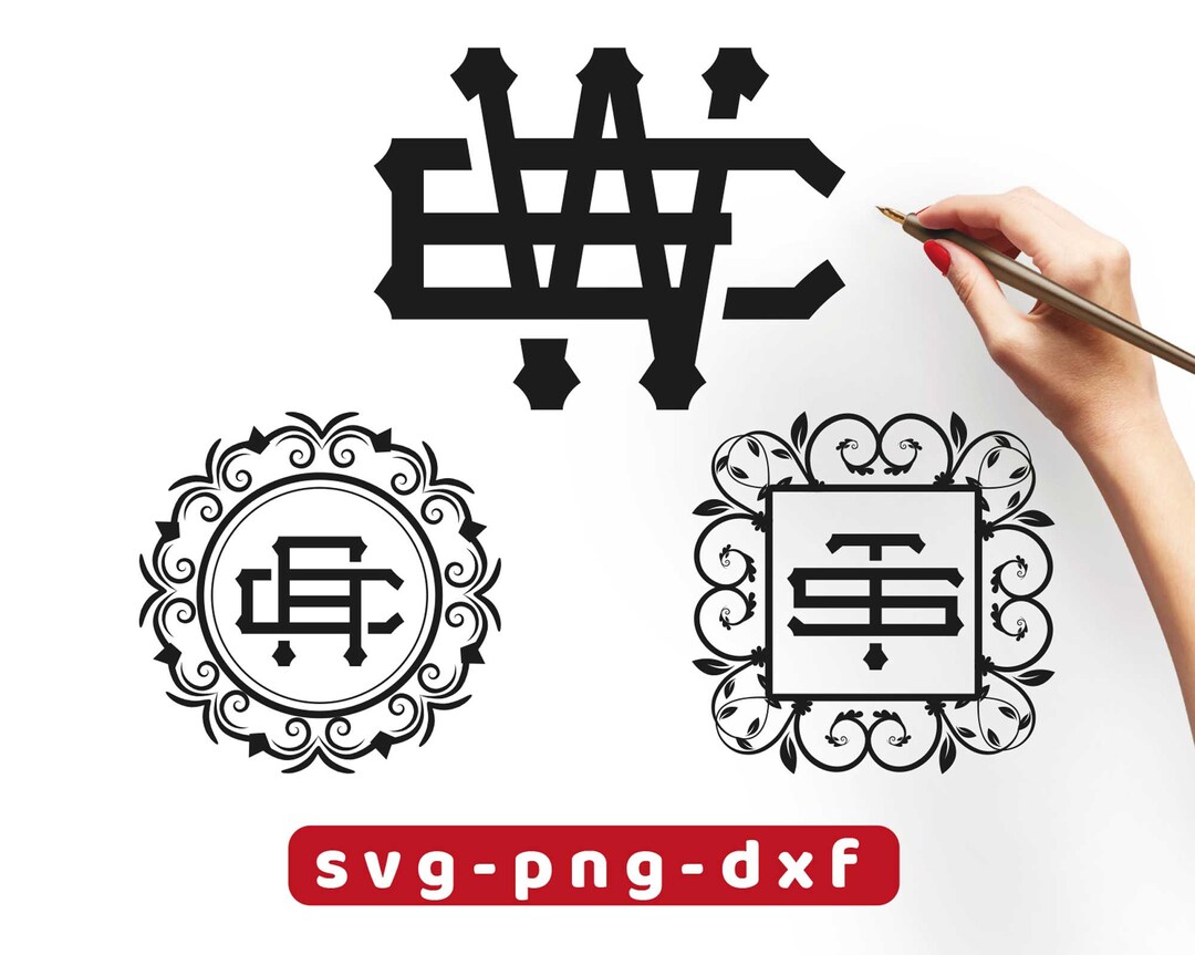 2 Letter Monogram SVG, A-Z Monogram, Vintage Monogram, Letter SVG ...