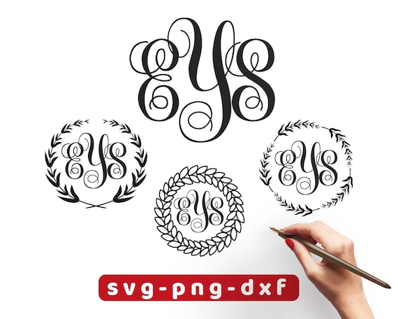 Fancy Monogram SVG Monogram SVG Digital Download for Cricut - Etsy
