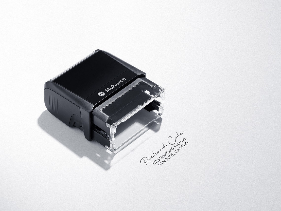 Self Inking Custom Stamp Address Stamp Library Stamp - Etsy