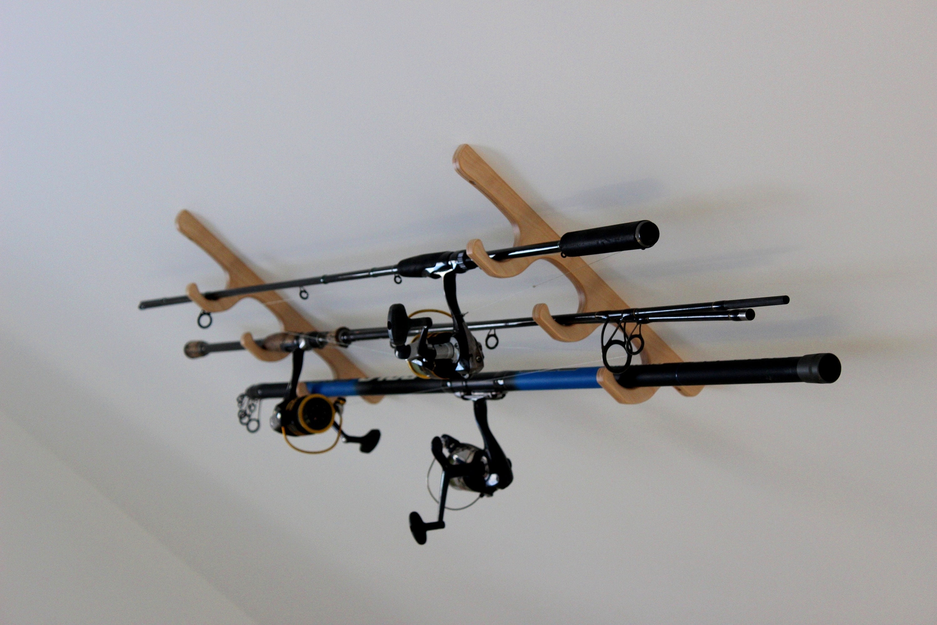 Fishing Rod Rack Wall / Ceiling Mounted Organizer Birch - Etsy