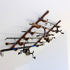 Fishing Rod Rack Wall / Ceiling Mounted Organizer Birch Plywood - Etsy