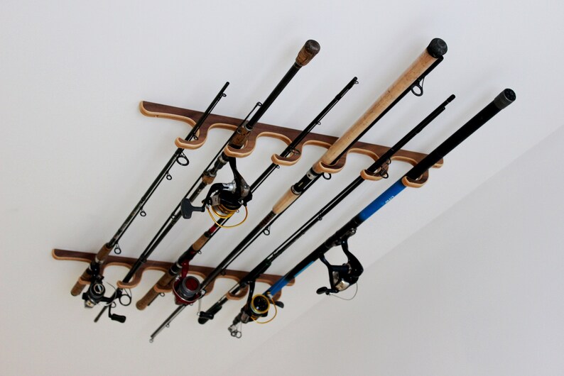 Fishing Rod Rack Wall / Ceiling Mounted Organizer Birch - Etsy