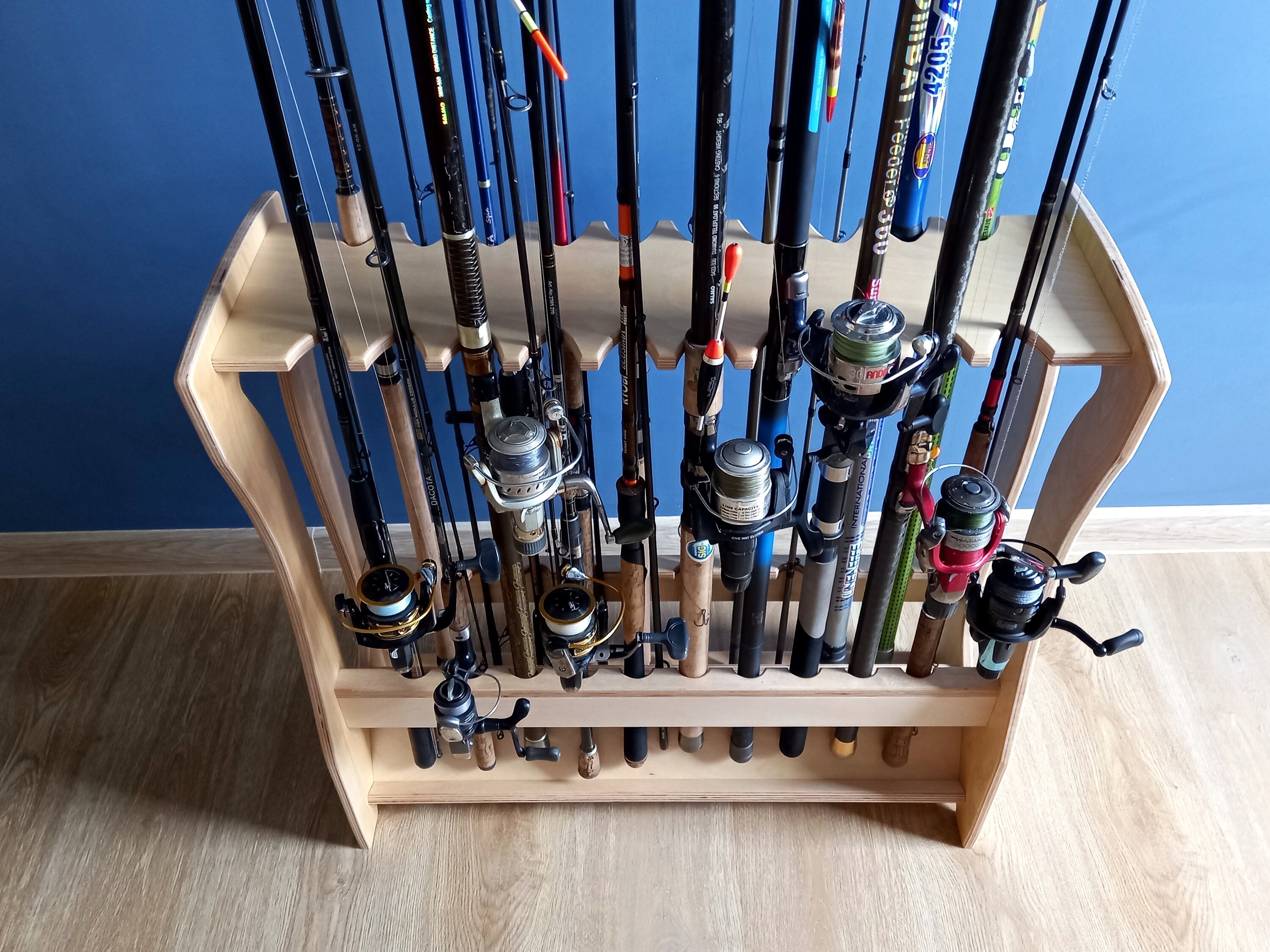 Fishing Pole Holder / Fishing Rod Rack / Standing Organizer - Etsy