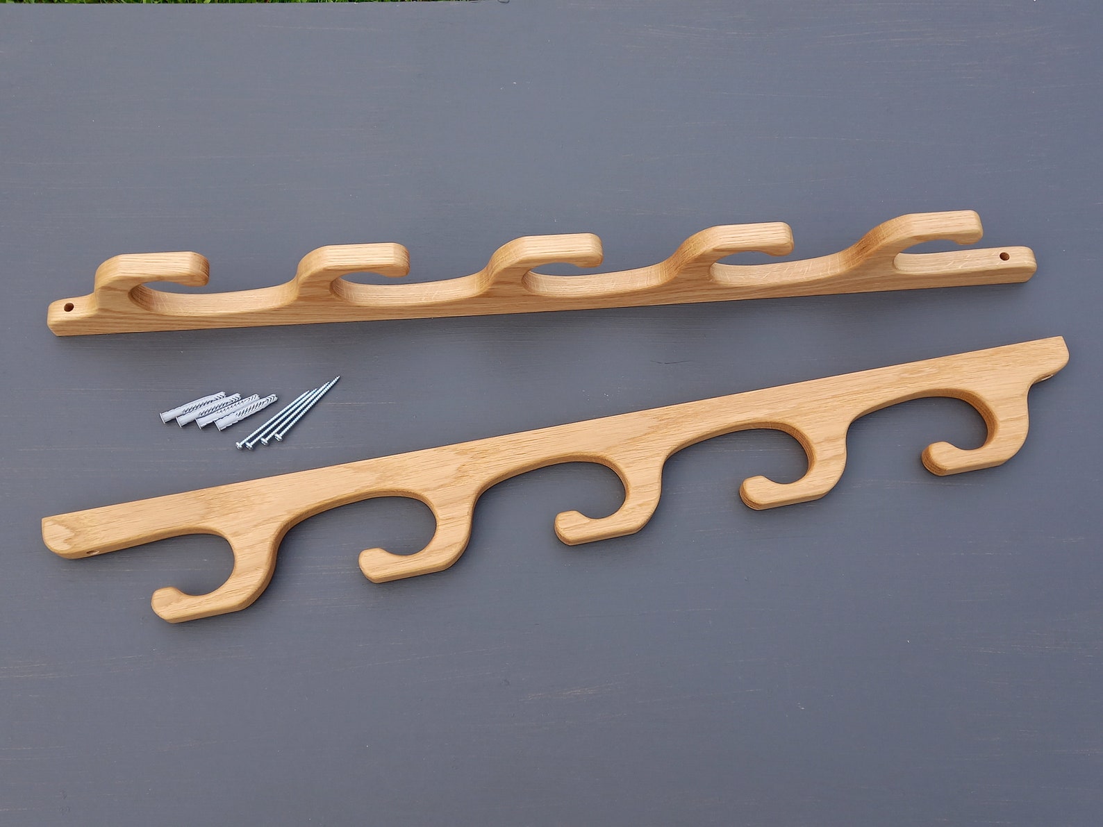 Fishing Rod Rack / Universal Mounting / Solid Oak Wood - Etsy