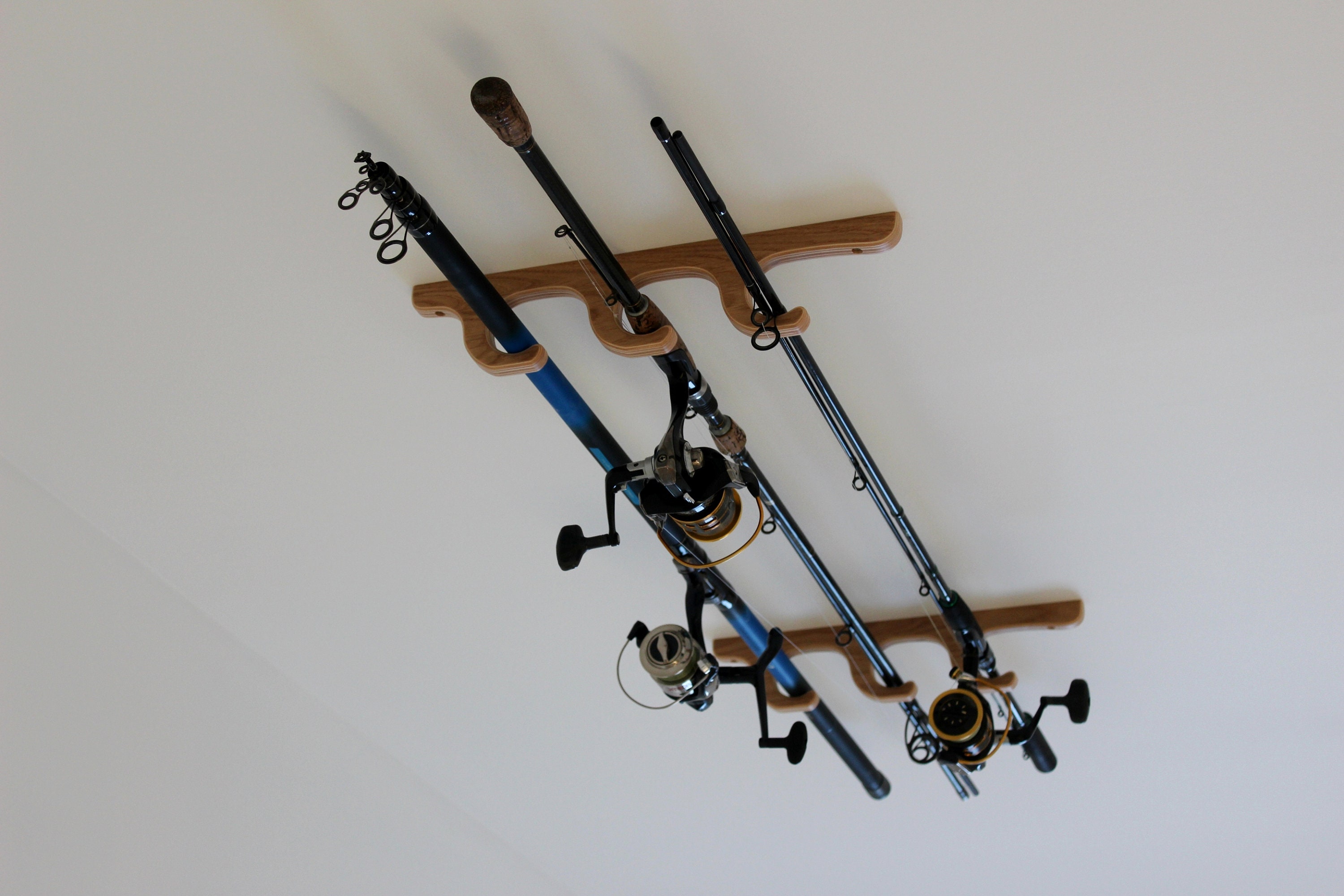 Fishing Rod Rack Wall / Ceiling Mounted Organizer Birch - Etsy