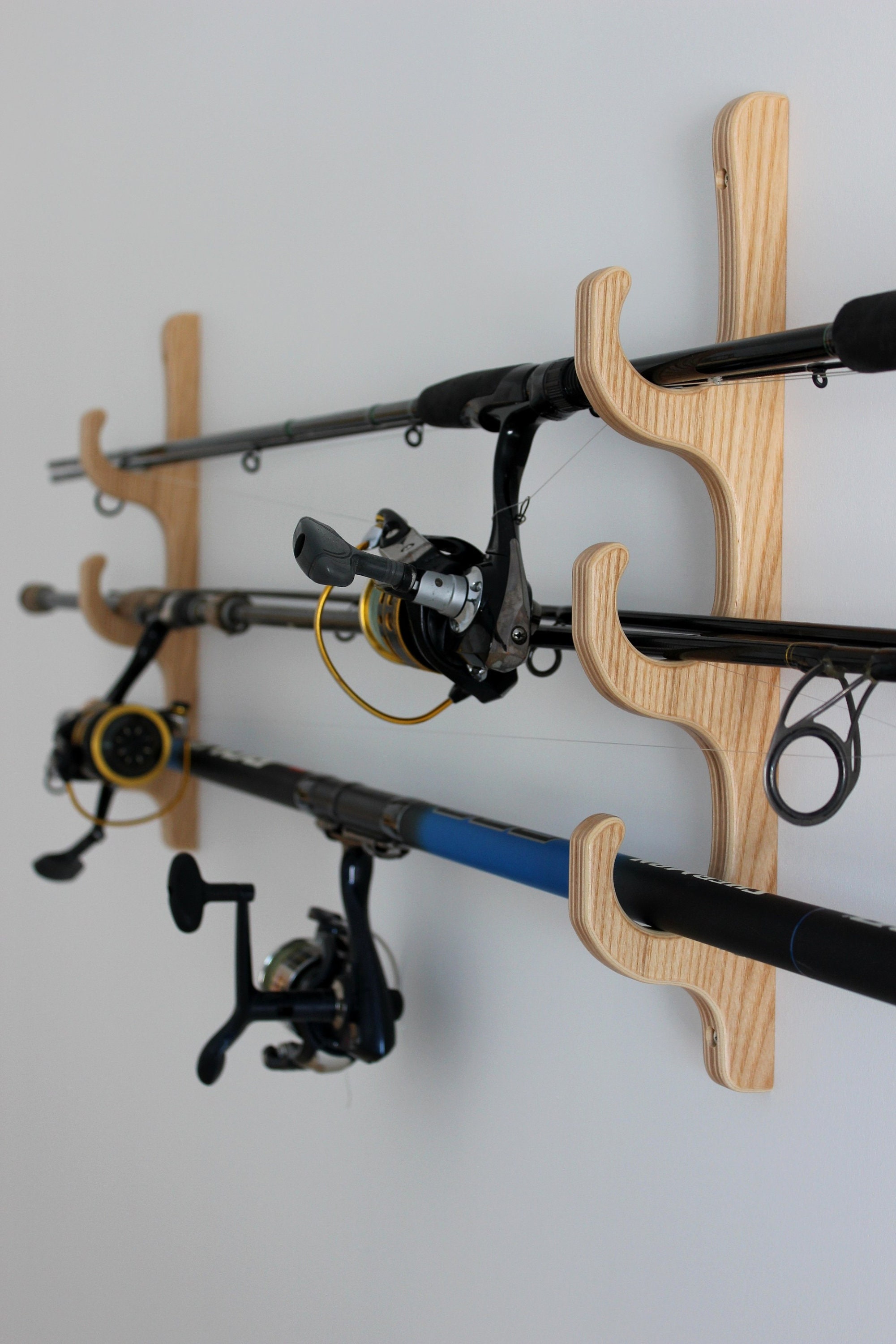 Fishing Rod Rack Wall / Ceiling Mounted Organizer Birch - Etsy