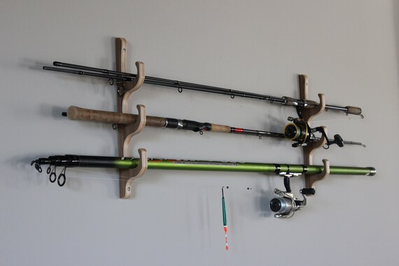 Fishing Rod Rack Wall / Ceiling mounted Organizer birch | Etsy