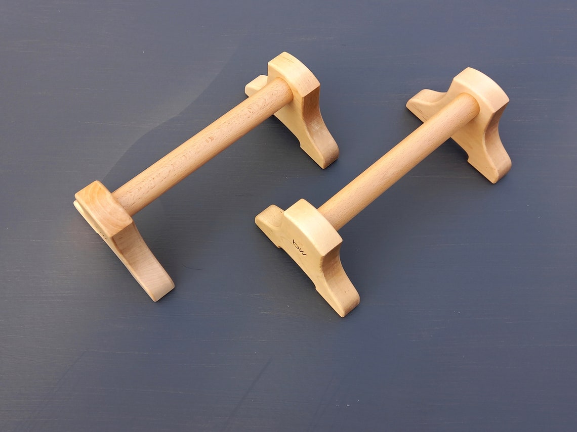 Wooden parallettes / Push up bars / Gymnastics bar | Etsy