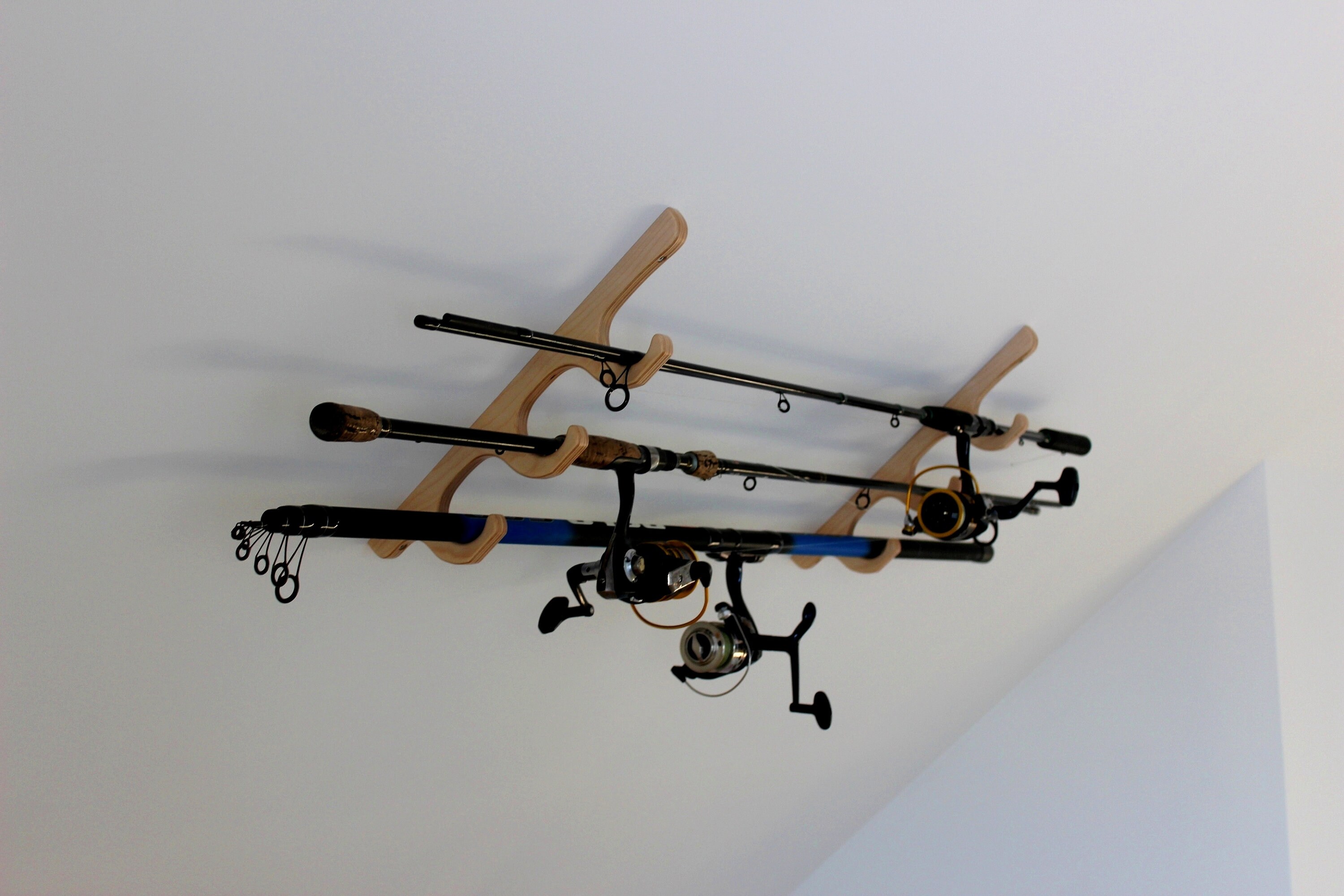 Fishing Rod Rack Wall / Ceiling Mounted Organizer Birch - Etsy