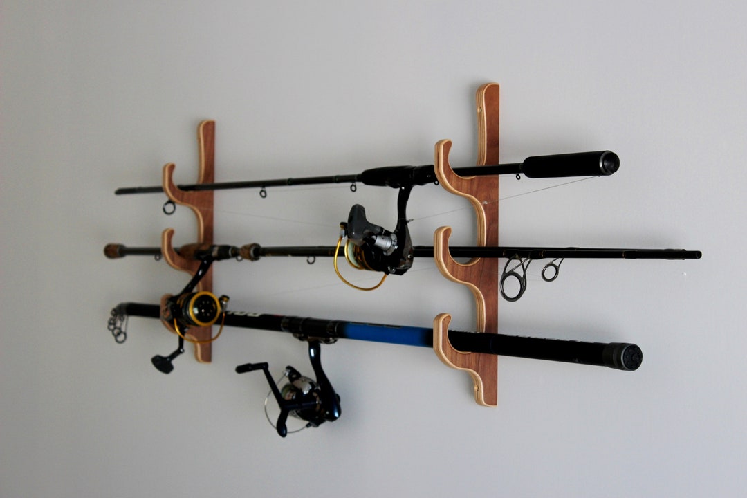 Fishing Rod Rack Wall / Ceiling Mounted Organizer Birch Plywood - Etsy