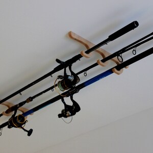 Fishing Rod Rack Wall / Ceiling Mounted Organizer Birch Plywood - Etsy