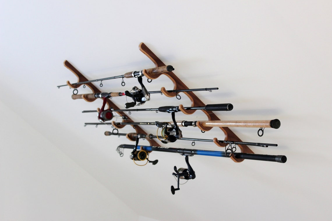 Fishing Rod Rack Wall / Ceiling Mounted Organizer Birch - Etsy