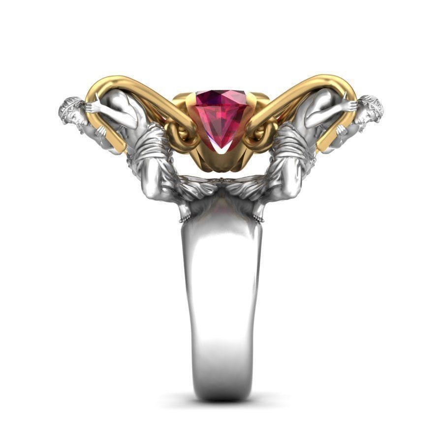 Tug of Fire Ring Unisex Fire Flame Ring Divine Fire Sign - Etsy