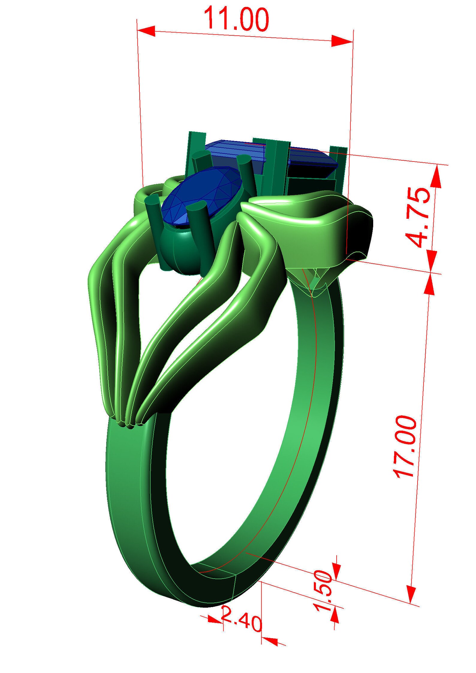 14kt Gold Over Emerald Spider Ring Victorian Jewelry Silver - Etsy