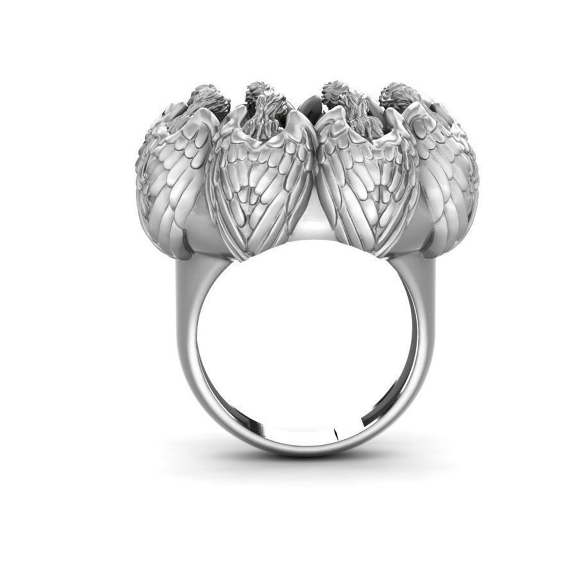 14kt Gold Over Angel Ring Angel Dreams Ring Flower Ring - Etsy