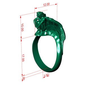 14kt Gold Over Angel Ring Angle Sitting Ring Fantasy Ring - Etsy UK