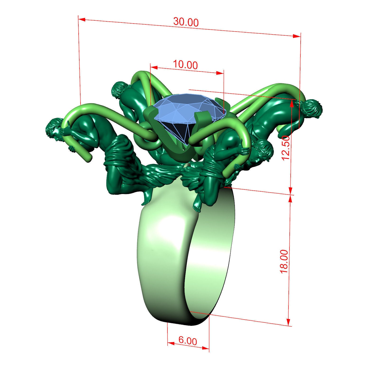 Tug of Fire Ring Unisex Fire Flame Ring Divine Fire Sign - Etsy