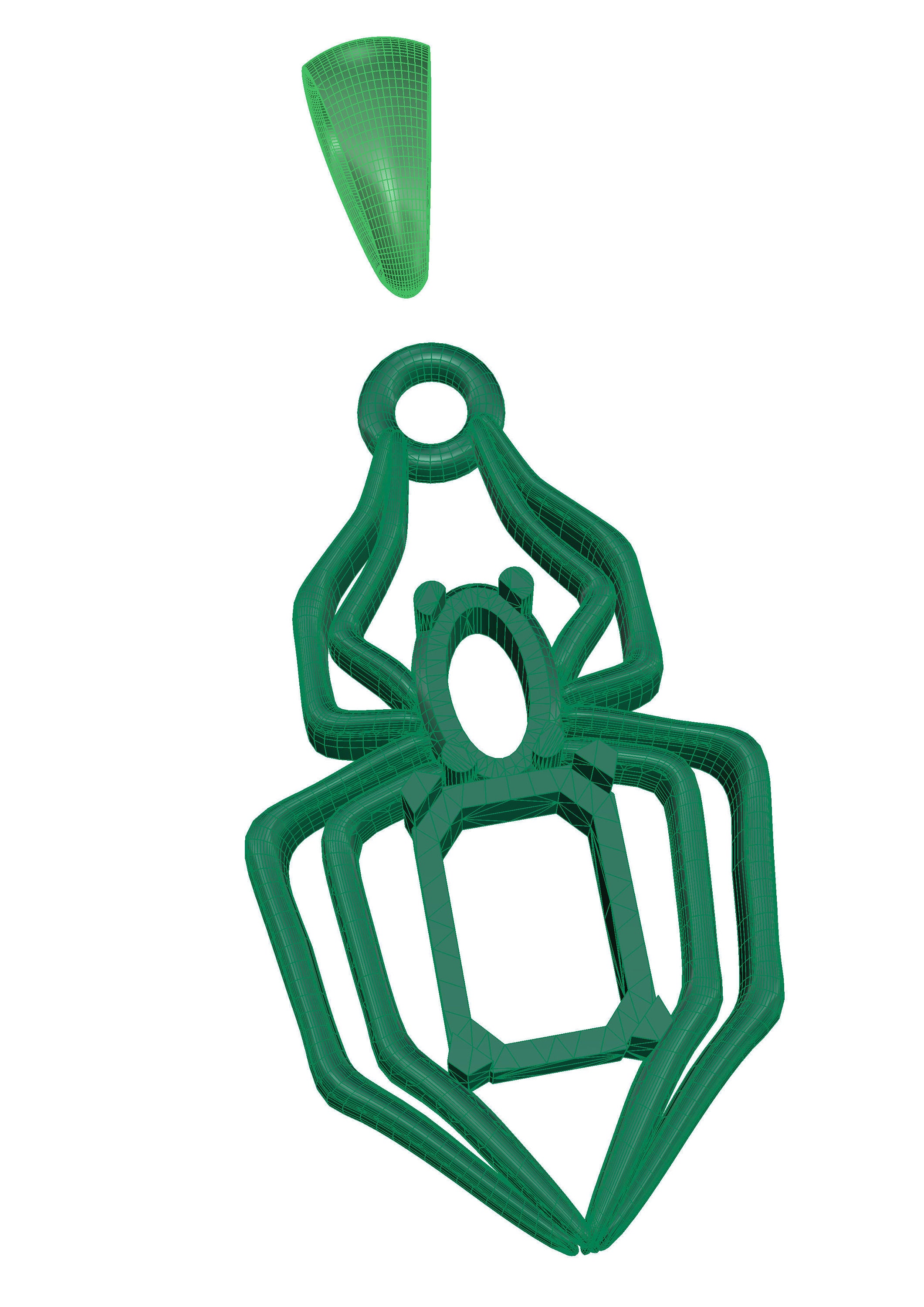 14kt Gold Over Emerald Spider Pendant Victorian Jewelry | Etsy