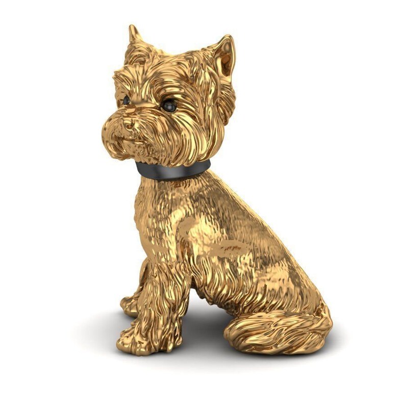 Silver Yorkie Puppy Pendant Yorkshire Terrier Charm Yorkie - Etsy