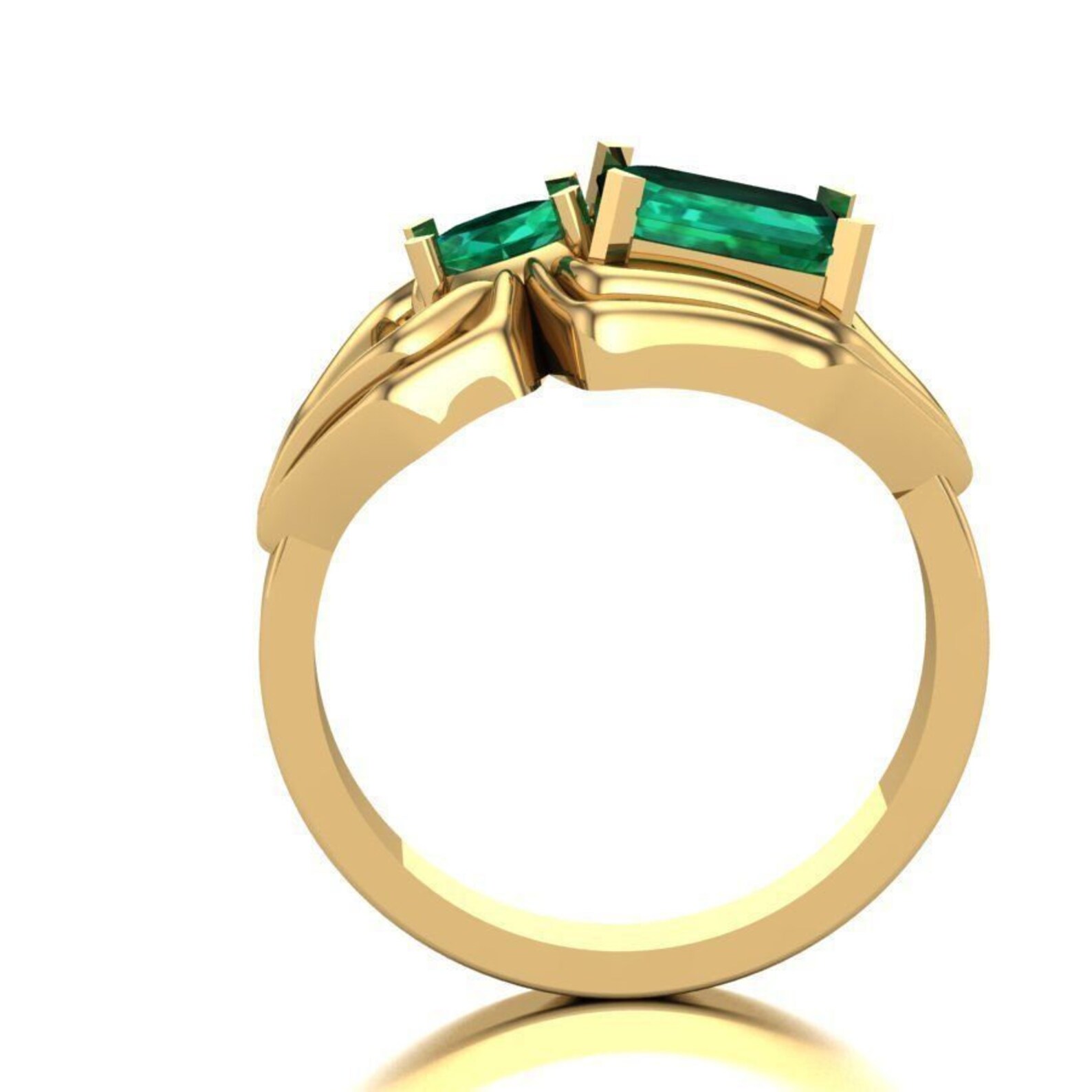 14kt Gold Over Emerald Spider Ring Victorian Jewelry Silver - Etsy
