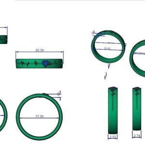 14k Gold Over Heartbeat Ring Lifeline Pulse Ring Minimalist - Etsy