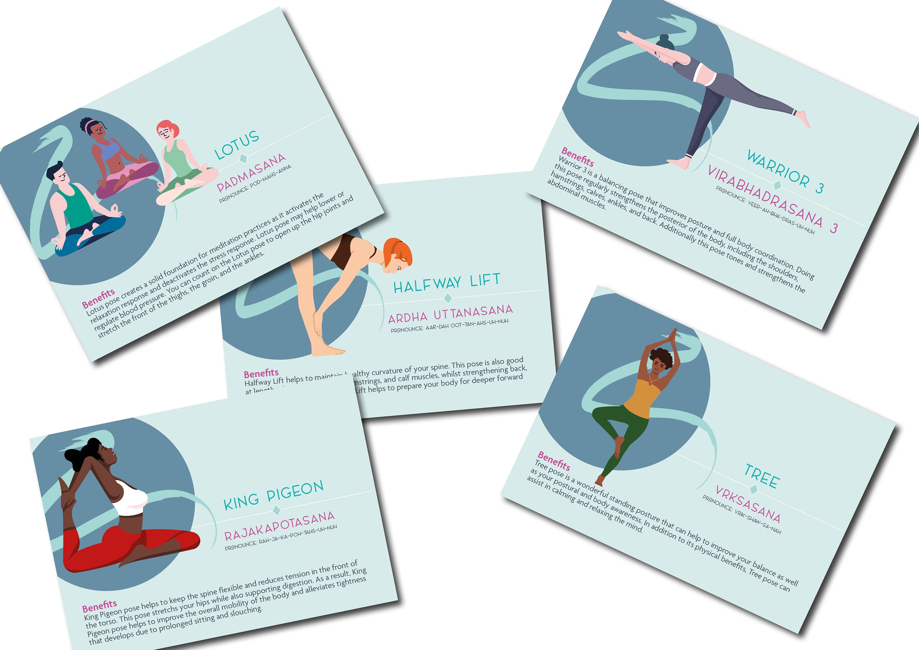 Yoga Asana/pose Flash Cards With Sanskrit Names and Benefits - Etsy